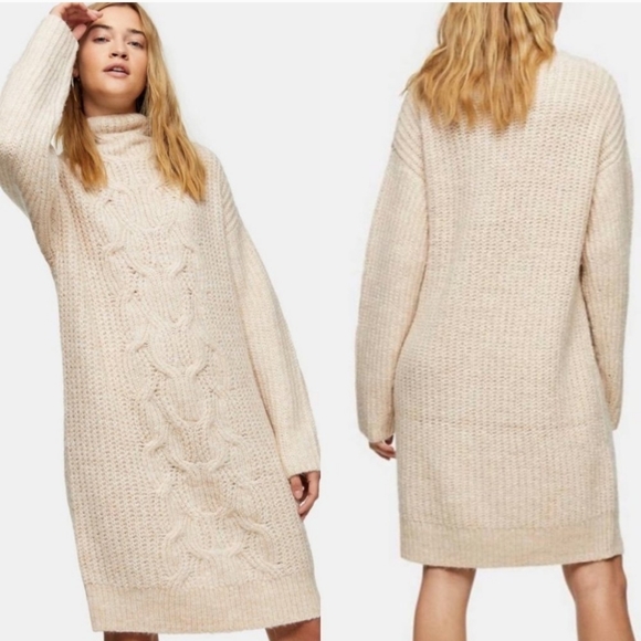 ASOS | Dresses | Host Pick Nwt Asos Topshop Cable Knit Long Sleeve Midi ...